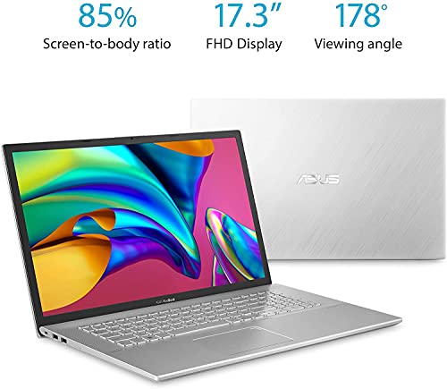 ASUS Vivobook 17.3" FHD LED-Backlit Business Laptop, Intel Core i5-1035G1, Intel UHD Graphics, 12GB DDR4, 1TB HDD + 512GB NVMe SSD, Webcam, Bluetooth, HDMI, Backlit Keyboard, Windows 10, TWE Bundle