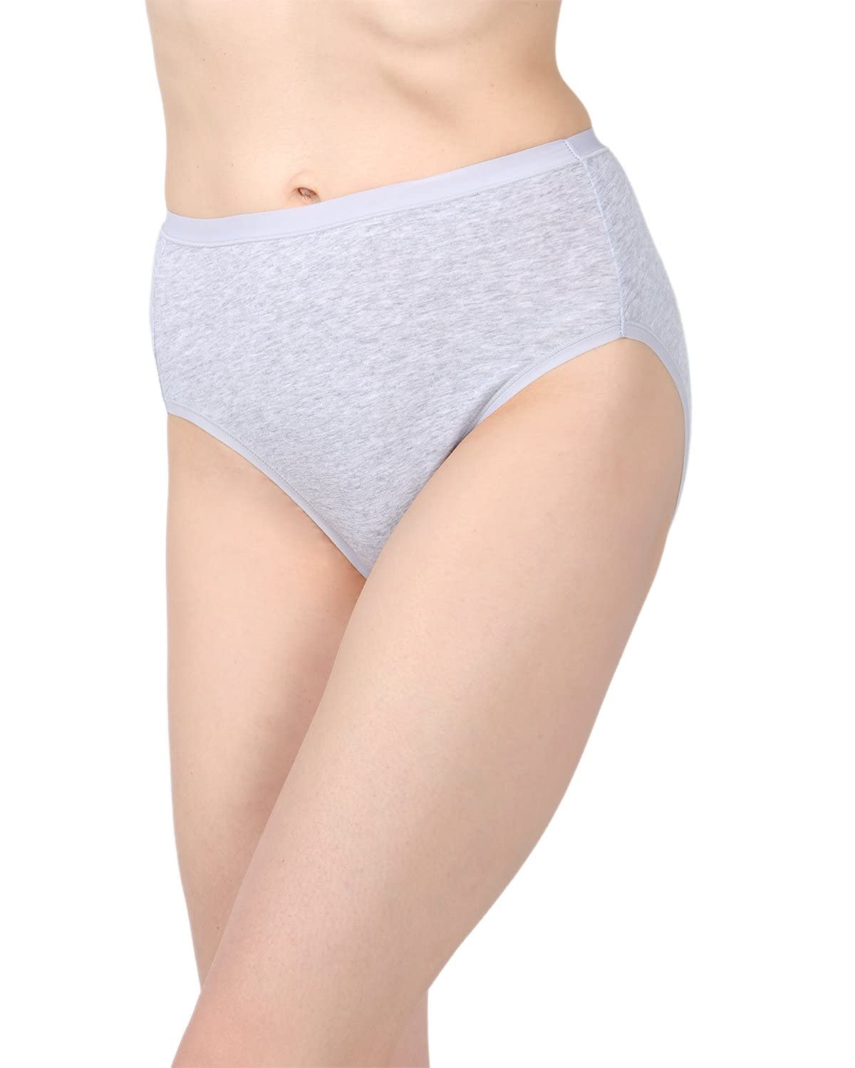 MeMoi Ladies Combed Cotton Basic Brief Underwear 3-Pack Black 6M