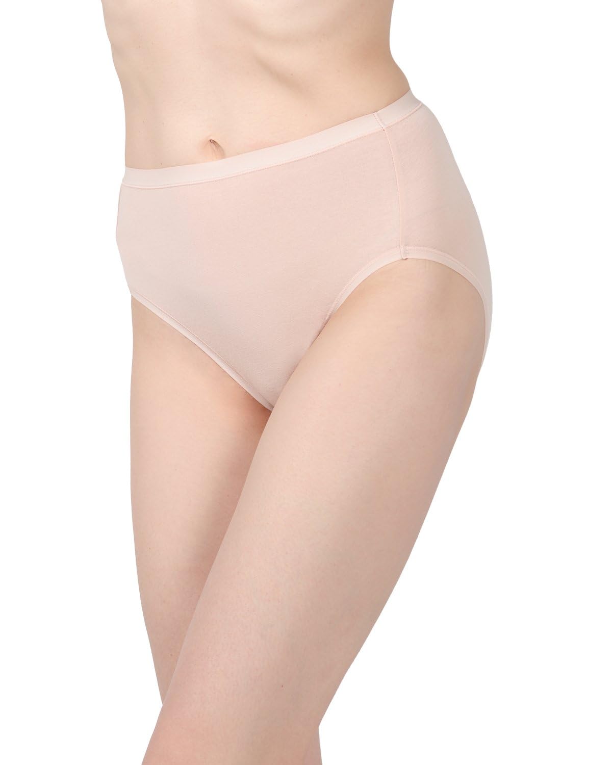 MeMoi Ladies Combed Cotton Basic Brief Underwear 3-Pack Black 6M