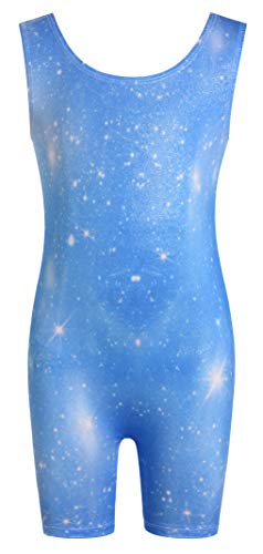 DANSHOW Gymnastics Leotards for Girls Kid Shiny Biketard Child Athletic Unitard(40701-S)