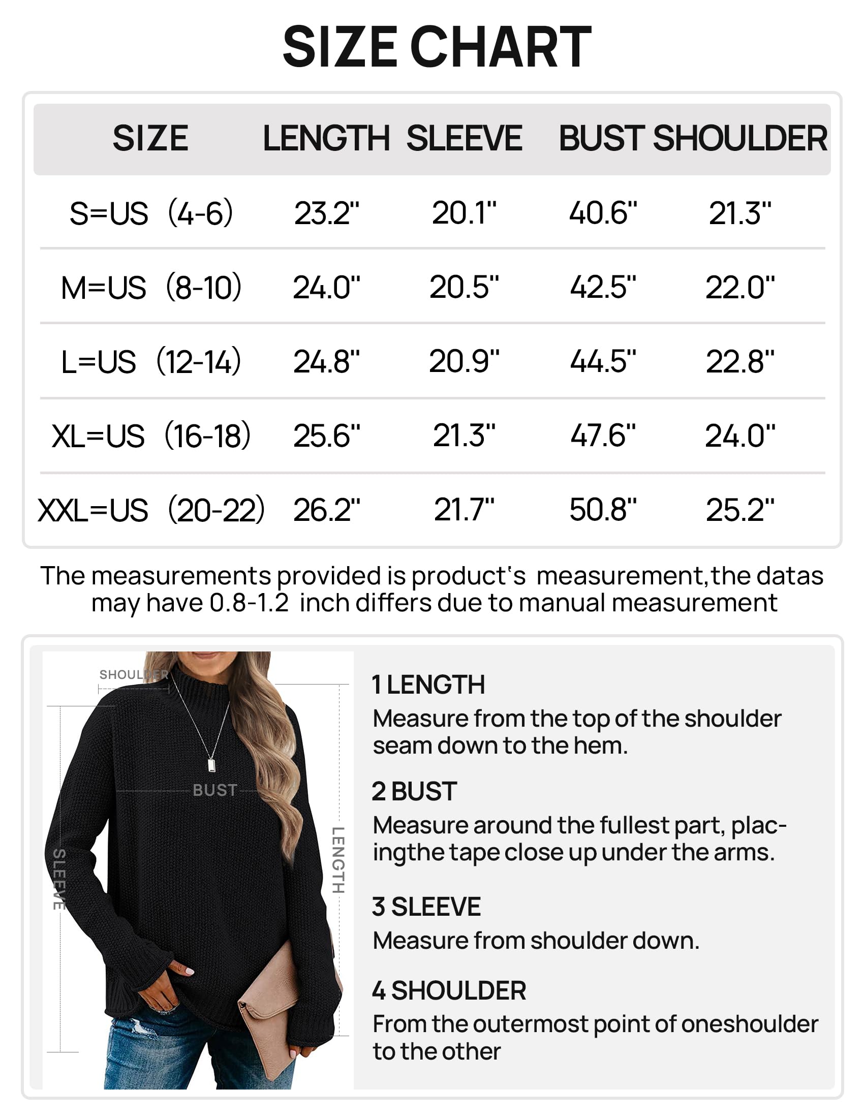 MEROKEETY Women's Long Sleeve Turtleneck Cozy Knit Sweater Casual Loose Pullover Jumper Tops, Sage, Small