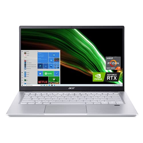 Acer Swift X SFX14-41G-R1S6 Laptop | 14" Full HD 100% sRGB | AMD Ryzen 7 5800U | NVIDIA RTX 3050Ti Laptop GPU | 16GB LPDDR4X | 512GB SSD