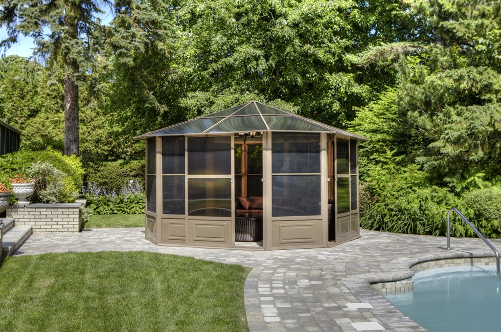 Gazebo Penguin Florence Solarium 12 Ft. x 12 Ft. in Sand