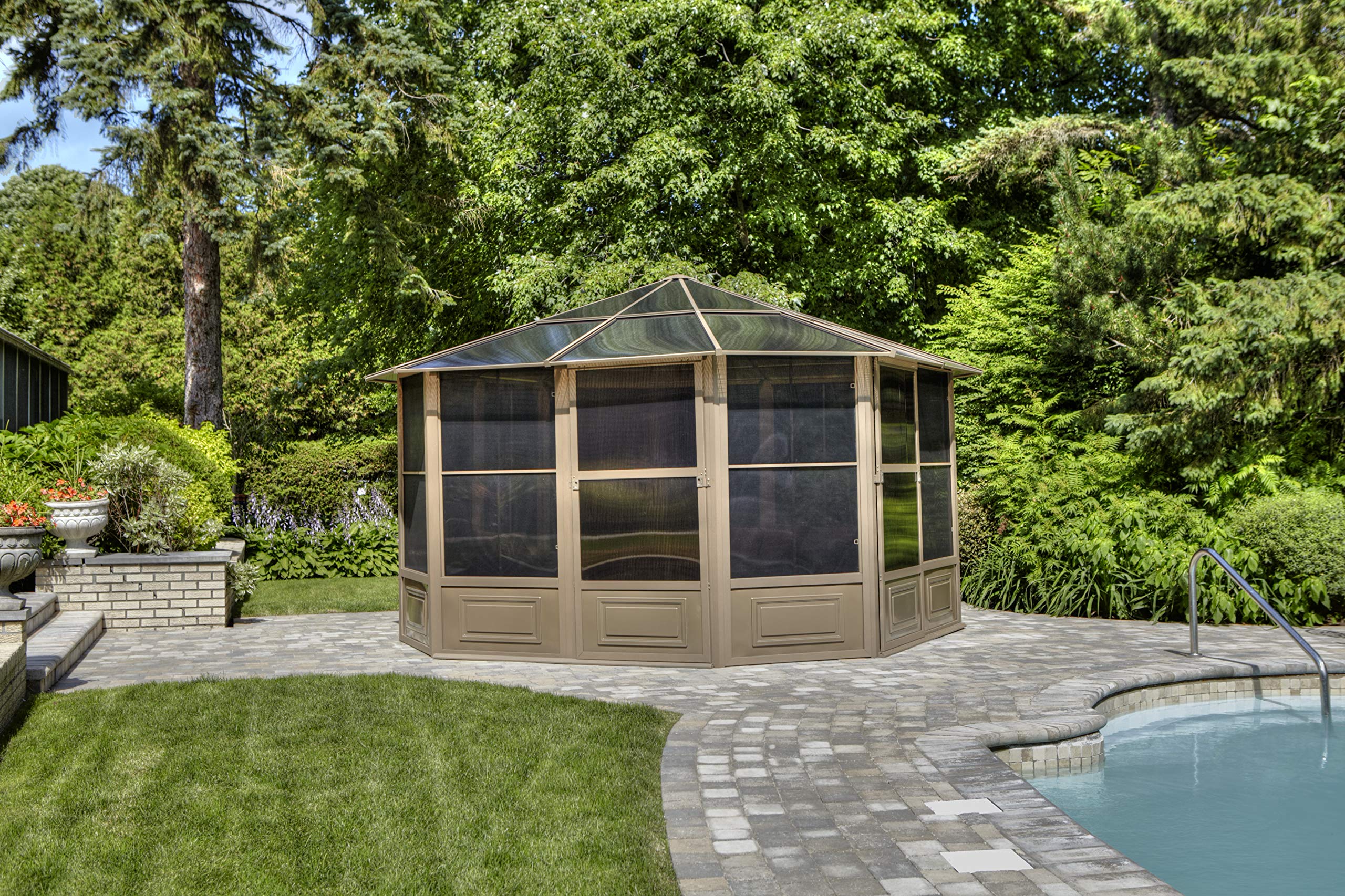 Gazebo Penguin Florence Solarium 12 Ft. x 12 Ft. in Sand