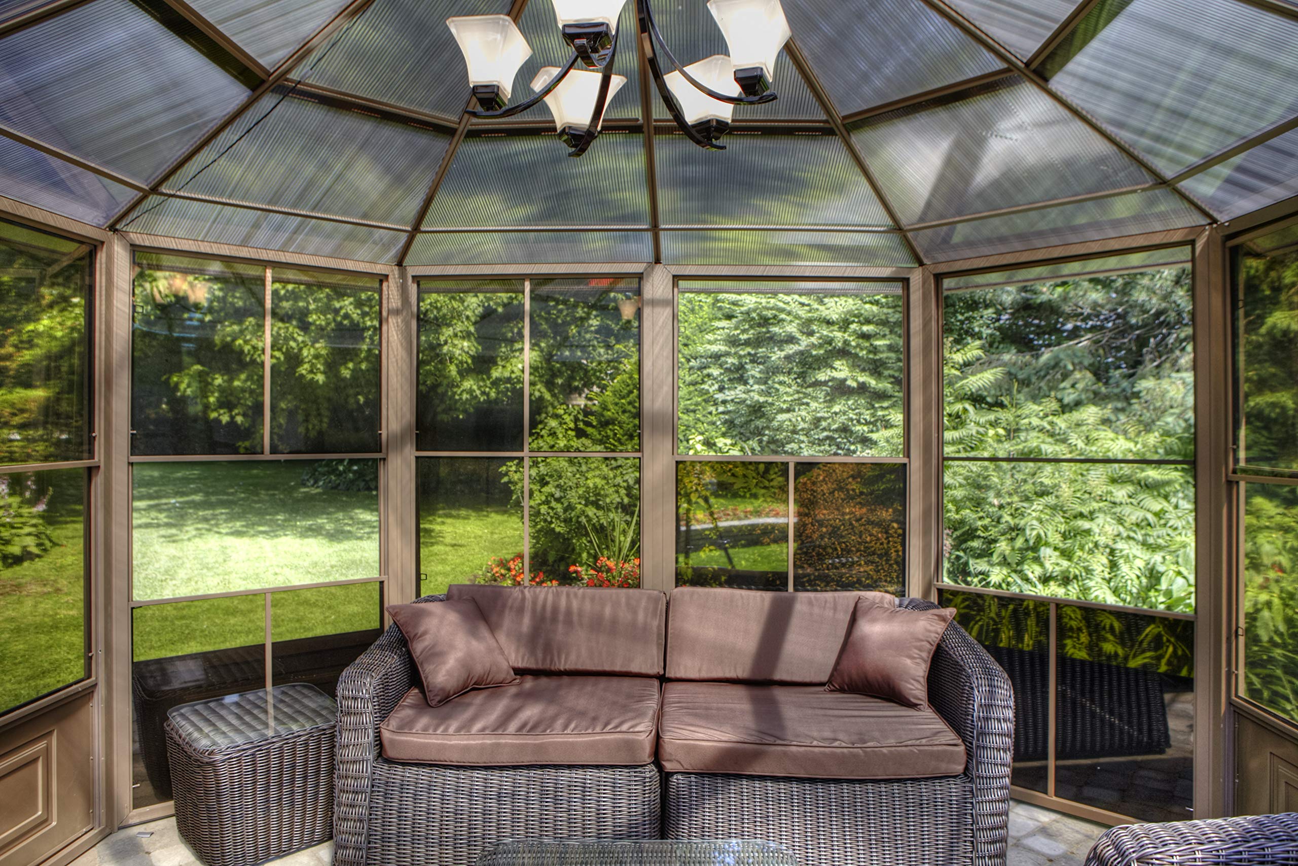 Gazebo Penguin Florence Solarium 12 Ft. x 12 Ft. in Sand