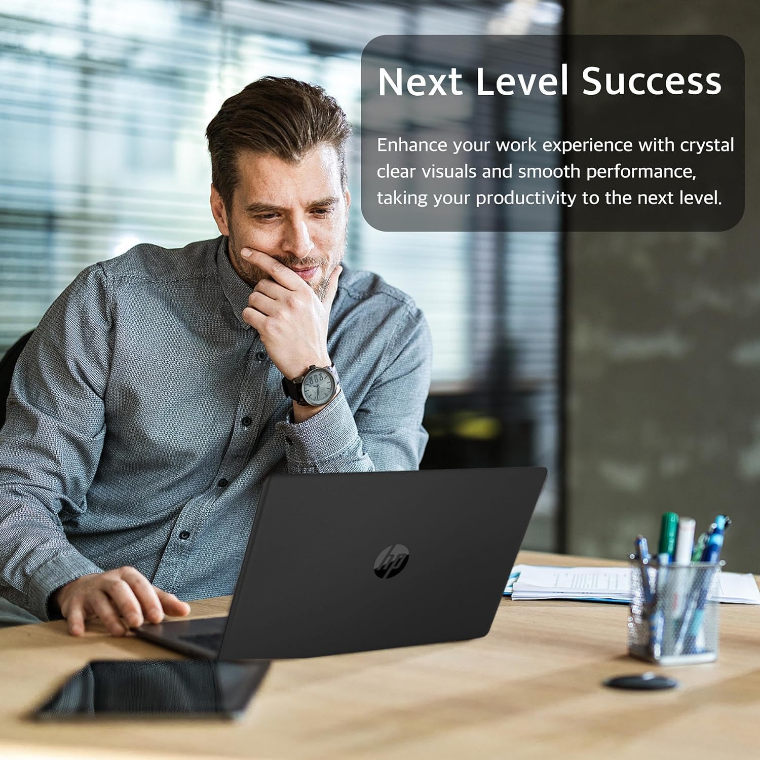 HP Laptop, 17.3 Inch FHD Business Laptop, Intel Core i7-1255U, 32GB RAM, 1TB SSD, Windows 11 Pro, Numeric Keypad, HDMI, Black, PCM