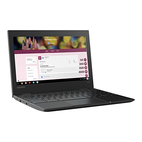 Lenovo Chromebook 100e 11.6" 4GB 32GB eMMC Celeron® N3350 1.1GHz ChromeOS, Black (Renewed)