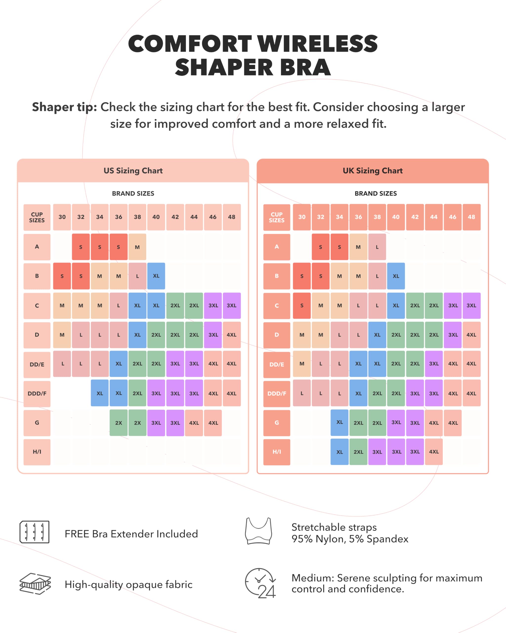 SHAPERMINT Bras for Women - Bras for Women no Underwire, Bralettes for Women Plus Size, Wireless Push up Bra Chocolate
