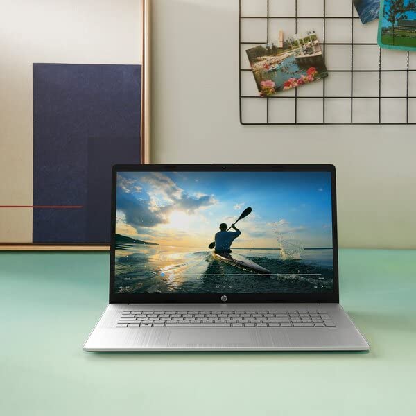HP Laptop Touchscreen Windows 11, 17.3 inch Display, AMD Ryzen 5 5500U 4GHz, USB Type-C, HDMI, Numeric Keypad, Webcam for Zoom Meeting, Lightweight, Thin, w/HDMI Cable (12GB RAM | 1TB HDD)