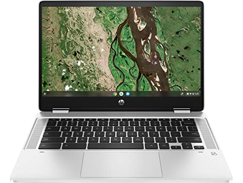 HP Chromebook x360 14b-cb0097nr 14" Touchscreen HD Display, Intel Pentium Silver N6000 8GB RAM 128GB eMMC, Natural Silver, Chrome OS (Renewed)