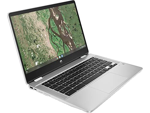 HP Chromebook x360 14b-cb0097nr 14" Touchscreen HD Display, Intel Pentium Silver N6000 8GB RAM 128GB eMMC, Natural Silver, Chrome OS (Renewed)