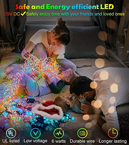 438FT Extra Long Christmas String Lights, 1200 LED Christmas Lights with Remote 8 Lighting Modes & Timer Memory Outdoor Waterproof Decorations for Home Xmas Tree Yard Wedding Party Decor (Multicolor)