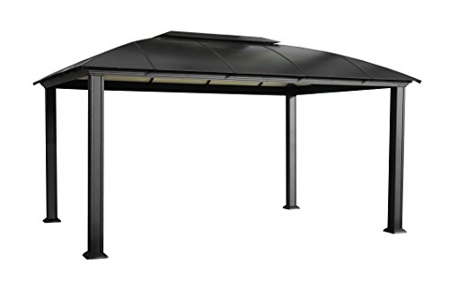 Paragon-Outdoor GZ3DXL Hardtop Hardtop Siena Gazebo, Black, 12' x 16'