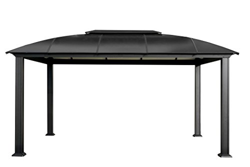 Paragon-Outdoor GZ3DXL Hardtop Hardtop Siena Gazebo, Black, 12' x 16'