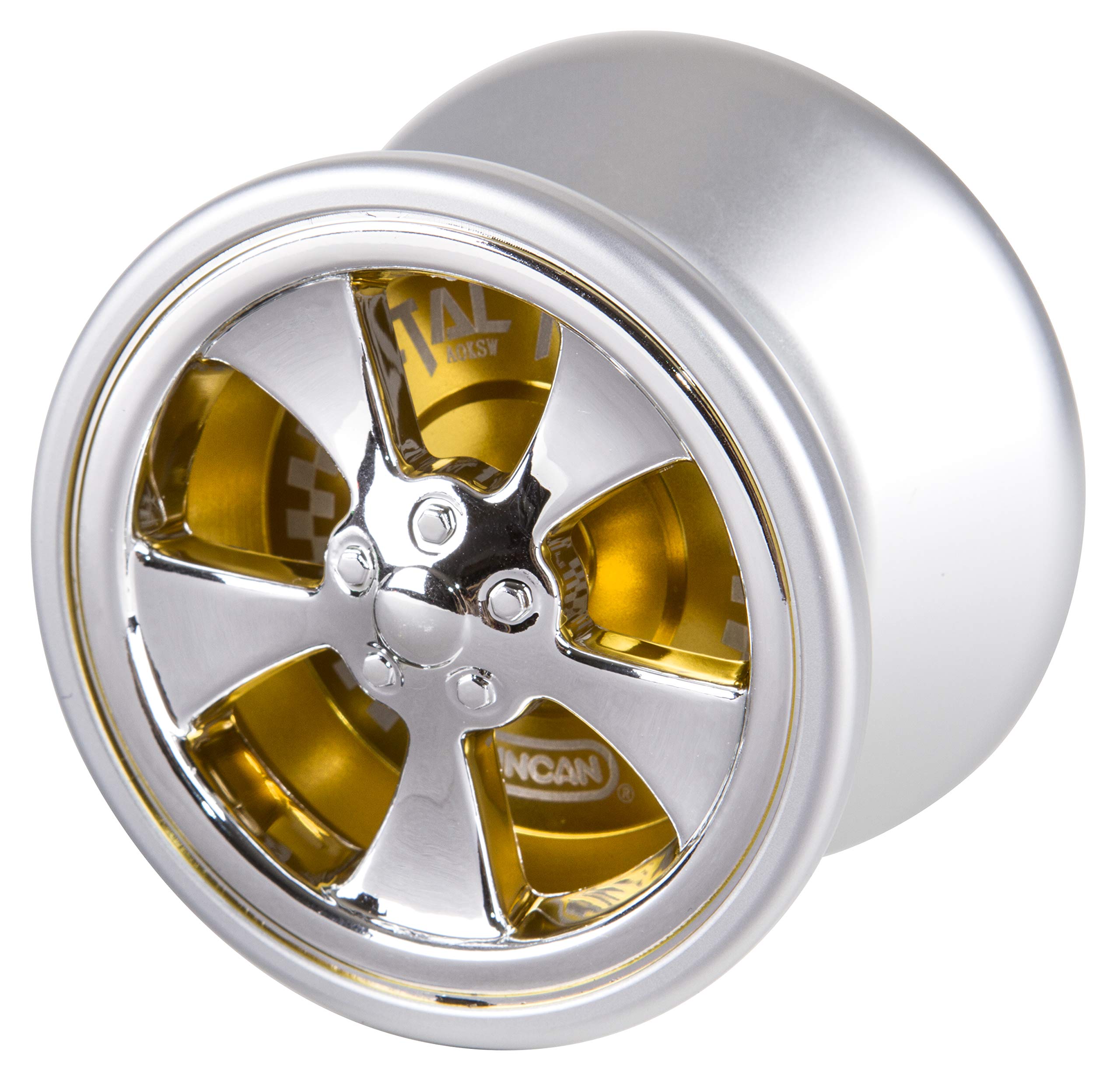 Duncan Toys Metal Racer Yo-Yo, Aluminum Advanced Level Yo-Yo with Racer Caps and SG Sticker Response, Yellow