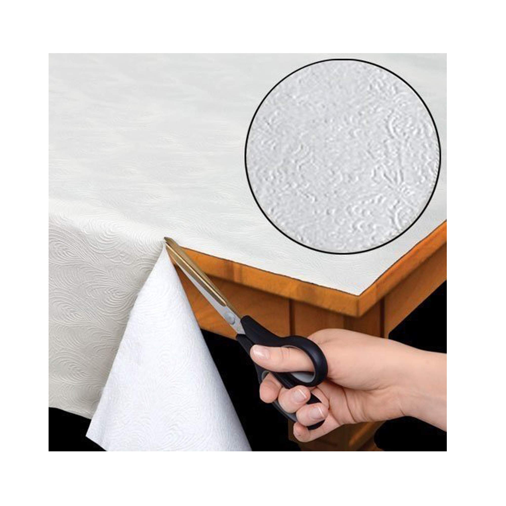 Home Bargains Plus Quilted Heavy Duty Table Pad Protector with Flannel Backing, Cut to Fit, Heat Resistant, Wipe Clean, Protects Table from Spills and Scratches, White, 52” x 120” Rectangle