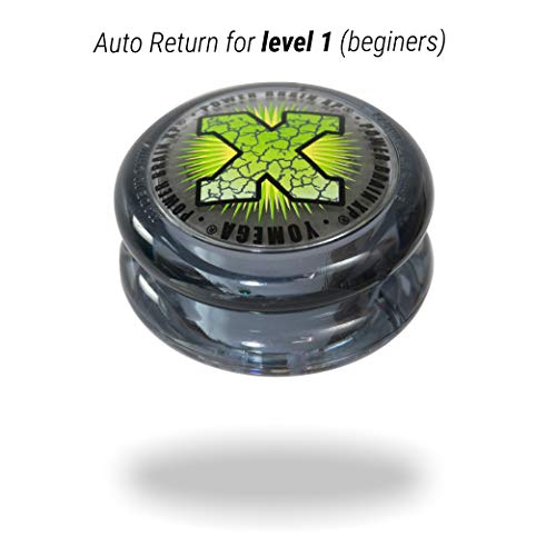 Yomega Power Brain XP yoyo - Professional yoyo with a Smart Switch which enables Players to Choose Between Auto-Return and Manual Styles of Play. + Extra 2 Strings & 3 Month Warranty (Grey)