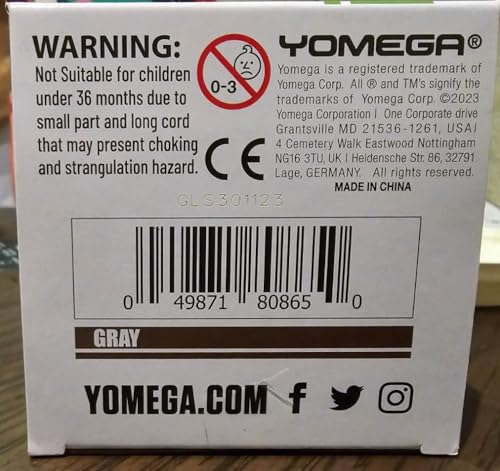 Yomega Power Brain XP yoyo - Professional yoyo with a Smart Switch which enables Players to Choose Between Auto-Return and Manual Styles of Play. + Extra 2 Strings & 3 Month Warranty (Grey)