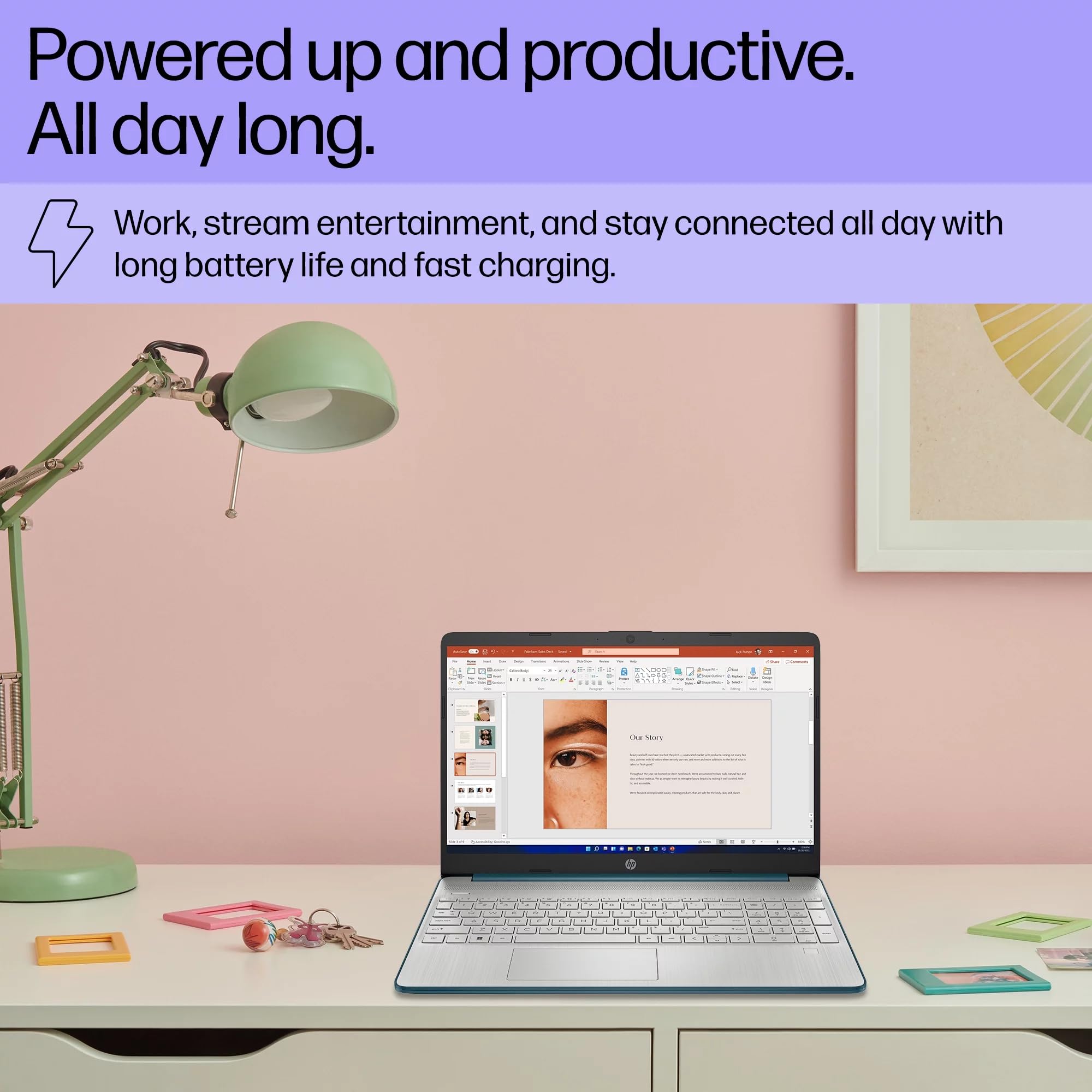 hp Pavilion Laptop, 15.6/inches HD Display, Intel Pentium Quad-Core Processor, 16GB Memory, 1TB SSD Storage, Webcam, USB-C, HDMI, SD Card Reader, Fast Charge, Windows 11, Blue