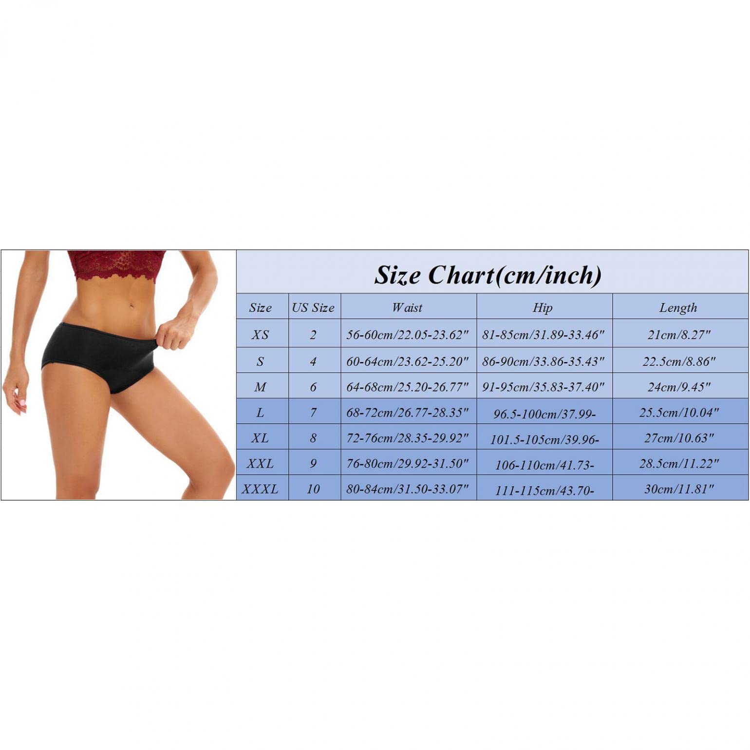 Gufesf Women's Cotton Underwear, Women 5-Pack Cotton Underwear Soft Breathable Full Coverage Briefs Ladies Panties