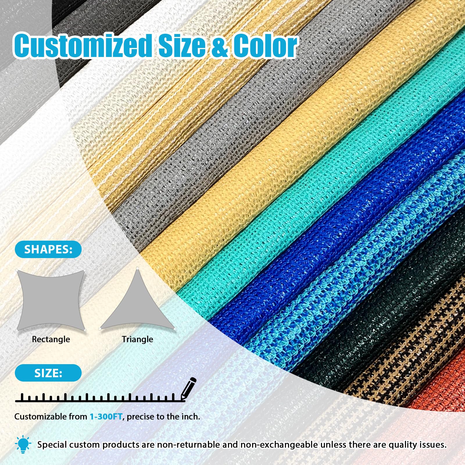 Amagenix Sun Shade Sail 12'X12' Curved Edge Outdoor Shade Canopy Sand Breathable 95% UV Block Shade Cloth for Patio Garden Backyard (We Make Custom Size)