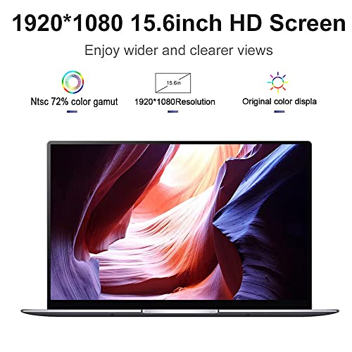 iSTYLE Laptop for Business and Student, T15 15.6" Thin and Light Laptops Computer 1 Year Office 365, Windows 10, Intel CPU, 12GB RAM, 256GB SSD, Backlit Keyboard, Fingerprint, HDMI, Dual Band WiFi