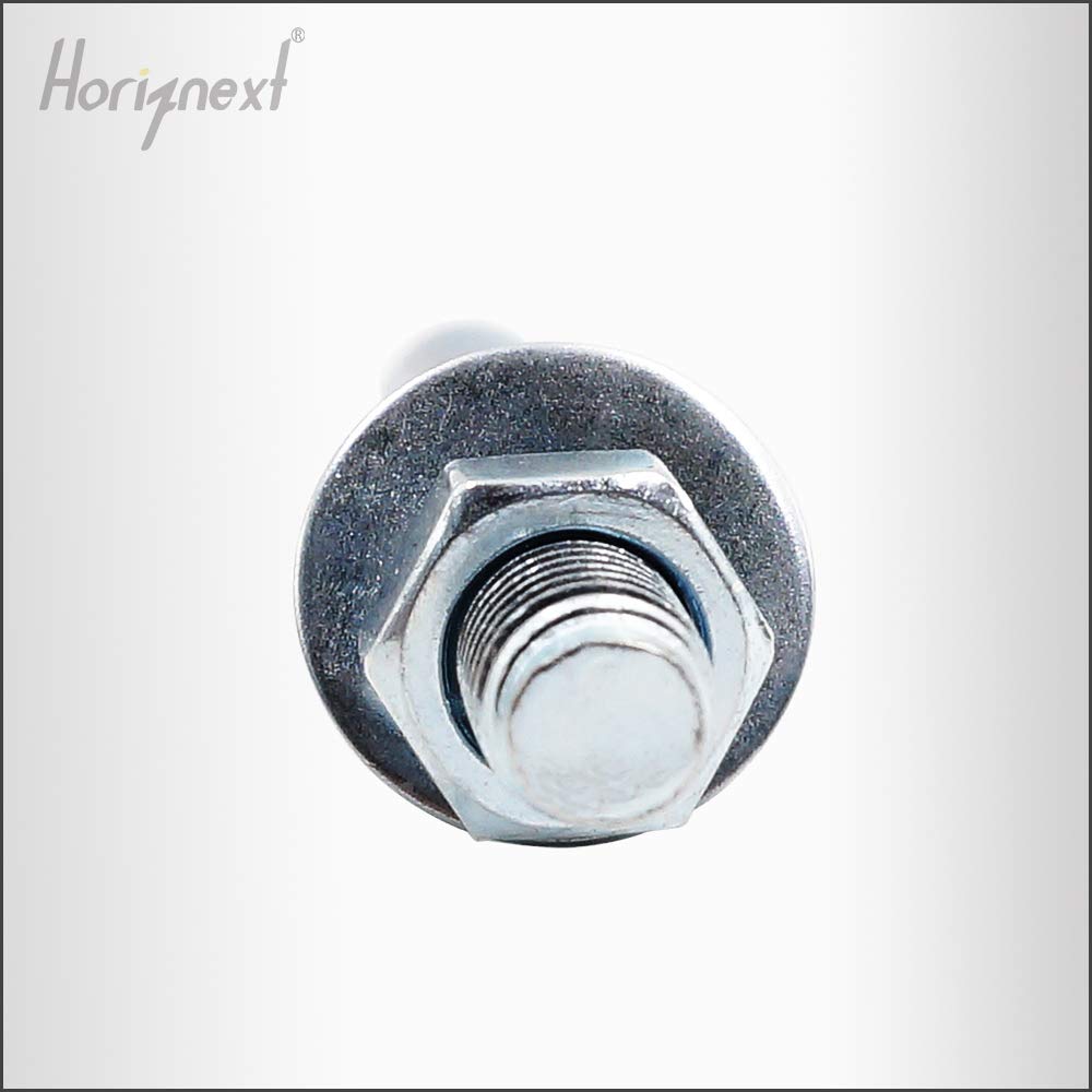 Horiznext 3/8" x 3 inch Wedge Anchor, Fastener for Cement and Concrete only, Heavy Duty zinc-Plated Carbon Steel Screw Bolt nut Expansion Head kit to Drill Wall (30 pcs)