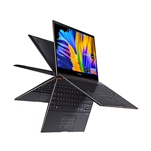 ASUS ZenBook Flip S13 OLED Ultra Slim Laptop, 13.3 4K Touch, Intel Evo Platform Core i7-1165G7 CPU, 16GB RAM, 1TB SSD, Thunderbolt4, TPM, Windows10Pro, AI noise-cancellation, Jade Black, UX371EA-XB76T