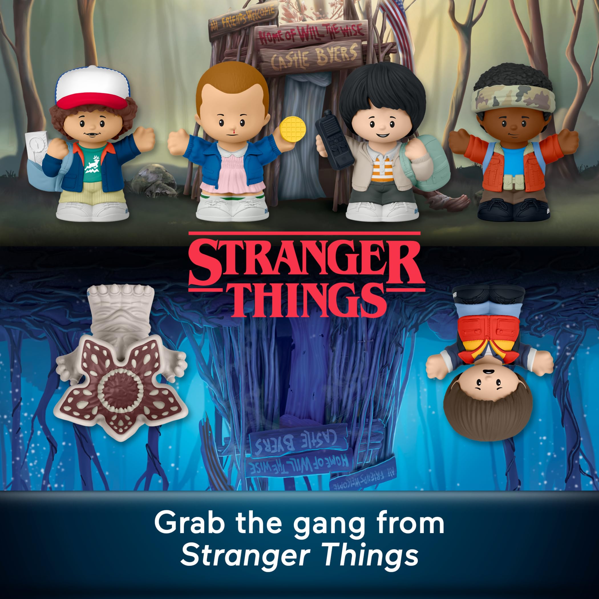 Little People Collector Stranger Things Castle Byers Special Edition Set, 6 Figures for Adults & Fans in a Gift Display Box