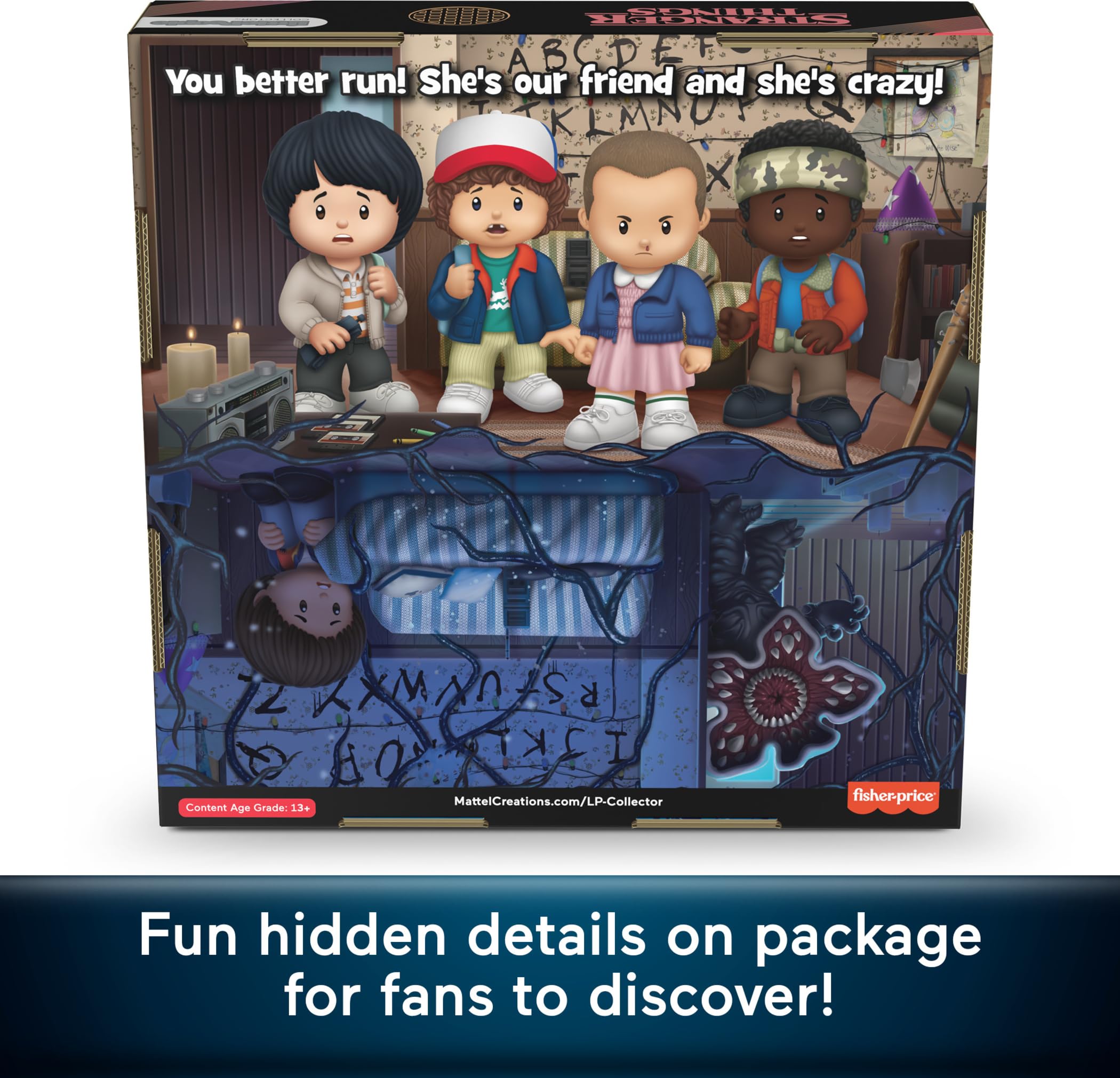 Little People Collector Stranger Things Castle Byers Special Edition Set, 6 Figures for Adults & Fans in a Gift Display Box