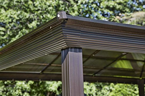 Venus Gazebo 12 feet by 14 feet, Brown color