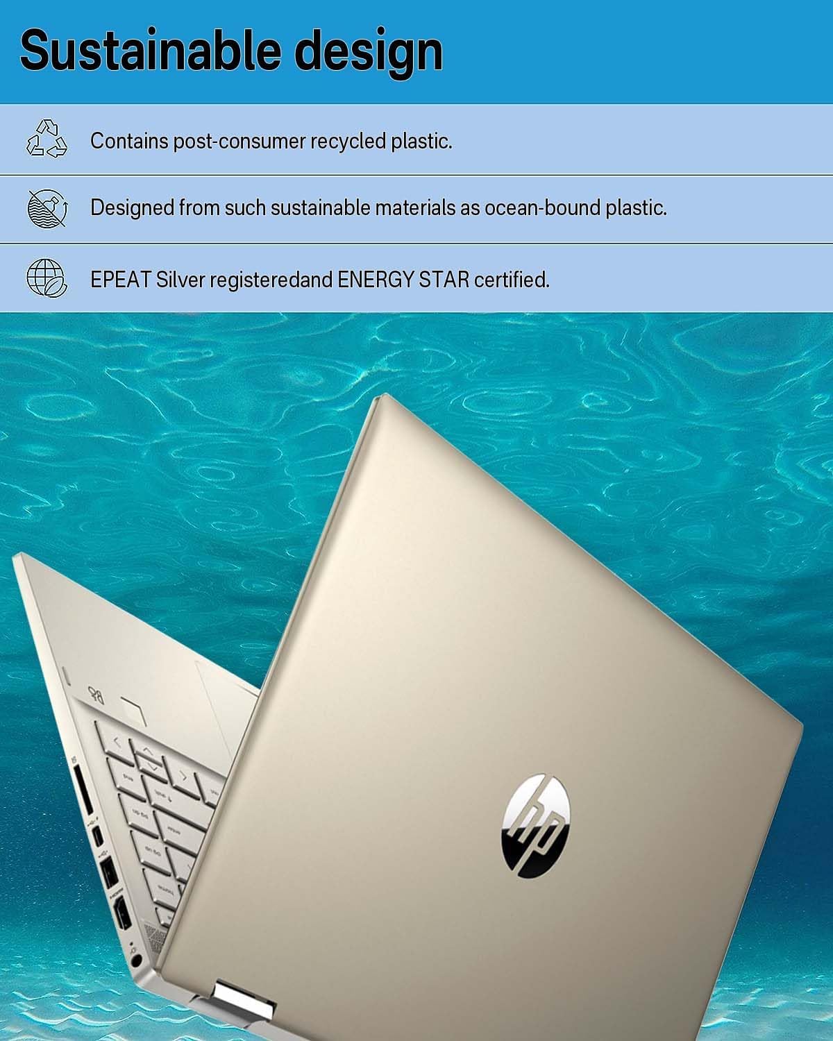 HP Pavilion x360 2-in-1 Convertible Laptop, 14" FHD Touchscreen, Intel Core i5-1135G7, 8GB RAM, 256GB SSD, College & Business Notebook, Fingerprint Reader, Webcam, Win 11 H, Bundle with JAWFOAL