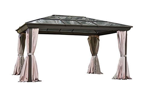 Venus Gazebo 12 feet by 14 feet, Brown color