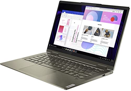 Lenovo - Yoga 7i 2-in-1 14" Touch Screen Laptop - Intel Evo Platform Core i5 - 12GB Memory - 512GB Solid State Drive - Dark Moss