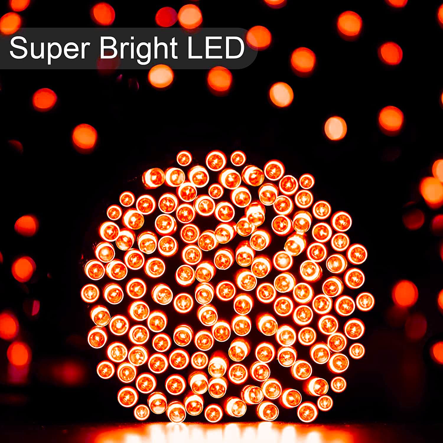 POTIVE Orange Halloween Lights, 2 Pack Each 75.5Ft 200 LED Orange String Lights Outdoor, 8 Modes Solar Orange Lights for Thanksgiving Yard Tree Fall Christmas Halloween Decoration