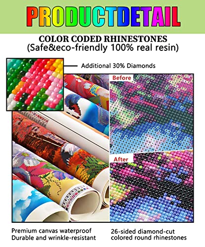 Romantic Gazebo Diamond Painting Kits, Diamond Painting 5D Round Diamond Digital Painting Process, Easy Interactive Festivals Gift for Beginners DIY, Room Decor Club Decor-12X16Inch