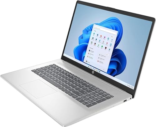 HP 17 Laptop, 17.3" HD+ Touchscreen, Intel-Core i7 1355U up to 5GHz, 32GB RAM, 1TB SSD, Intel Iris Xe Graphics, Wi-Fi 6, Bluetooth, Backlit Keyboard, Windows 11 Home, with Laptop Stand