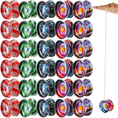 Lenwen Alloy Metal Yo Yo Responsive Yoyo Colorful Trick Yoyo Responsive Ball for Beginners, Adults Players, 5 Styles (20)
