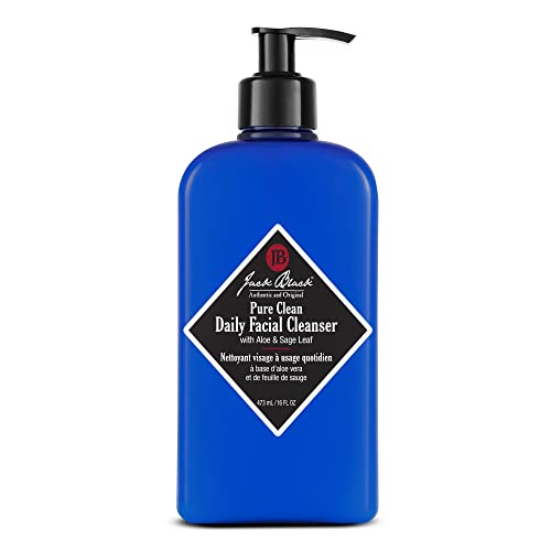 Jack Black Pure Clean Daily Facial Cleanser, 16 Fl Oz & 3 Fl Oz,1 Count(Pack of 2)