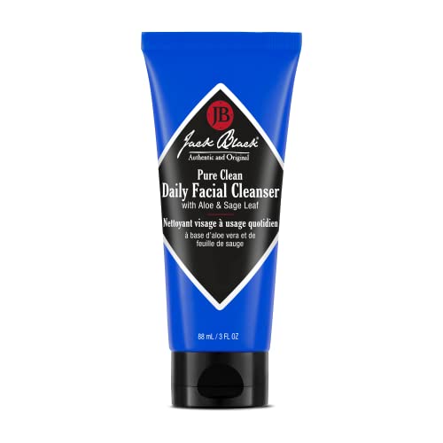 Jack Black Pure Clean Daily Facial Cleanser, 16 Fl Oz & 3 Fl Oz,1 Count(Pack of 2)