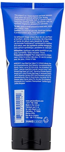 Jack Black Pure Clean Daily Facial Cleanser, 16 Fl Oz & 3 Fl Oz,1 Count(Pack of 2)