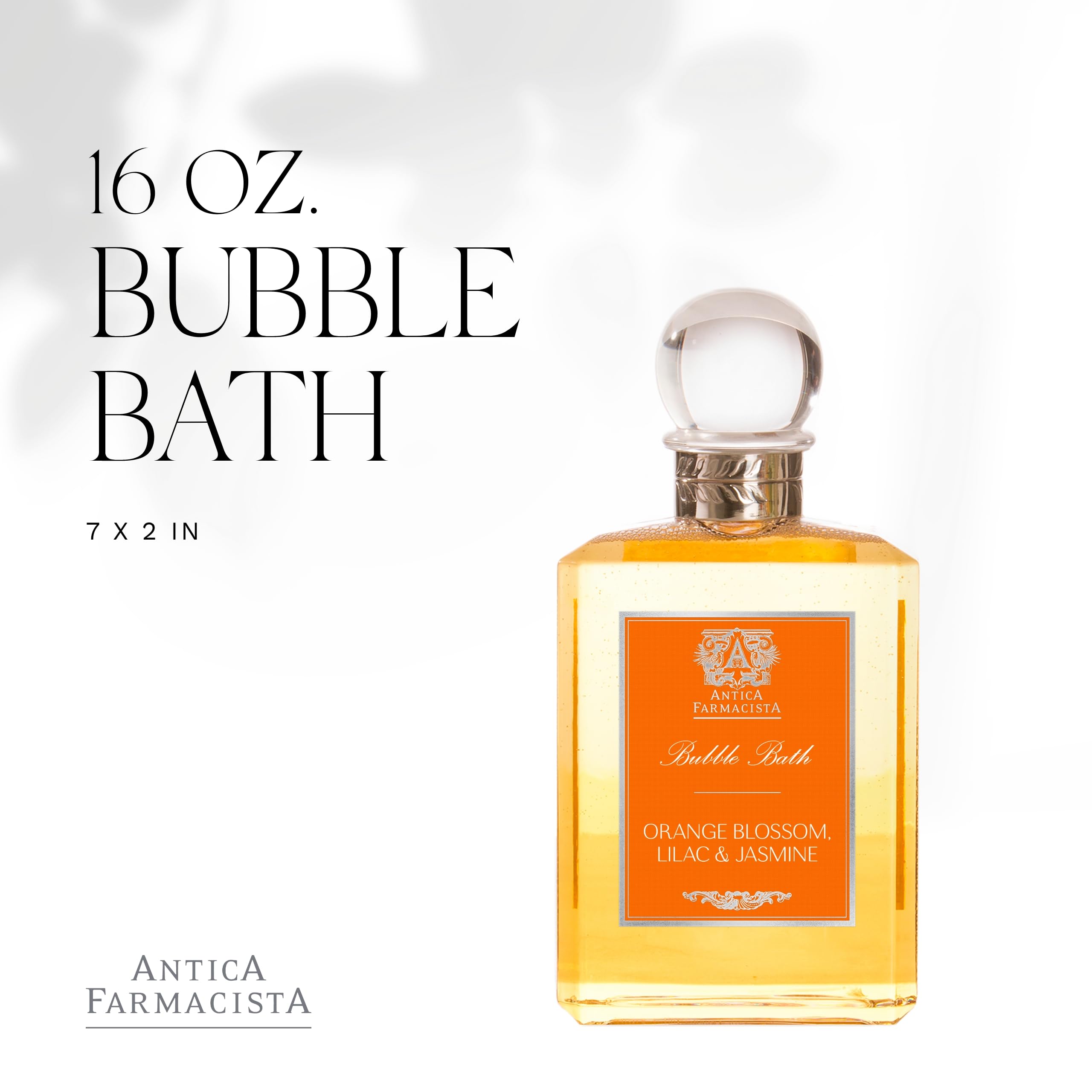 Antica Farmacista Orange Blossom Lilac & Jasmine Bubble Bath, 15.8 Fl Oz