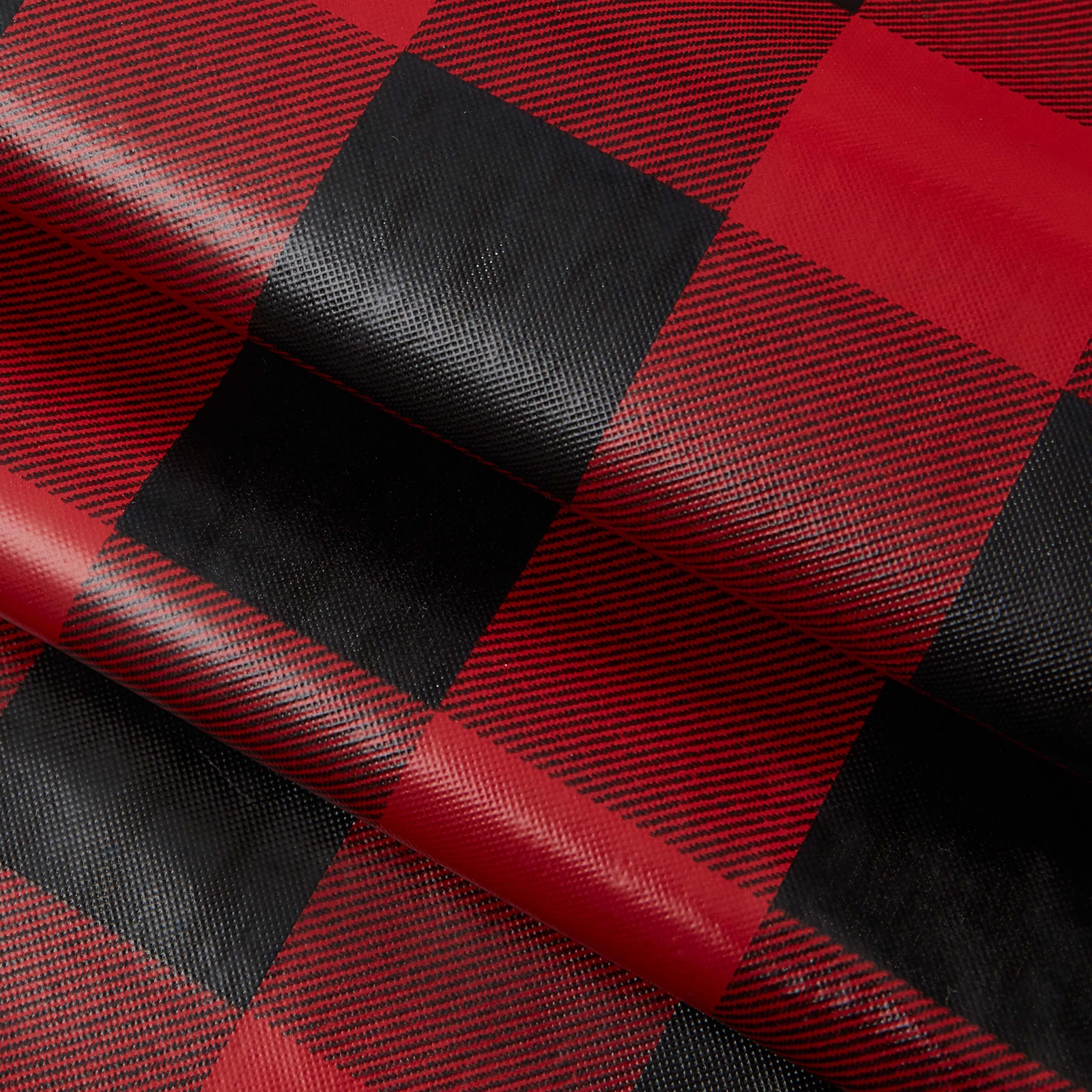 Newbridge Holiday Red and Black Buffalo Plaid Christmas Print Vinyl Flannel Backed Tablecloth, Country Rustic Red Black Cottage Check Xmas Wipe Clean Tablecloth, 60 Inch x 84 Inch Oblong/Rectangle