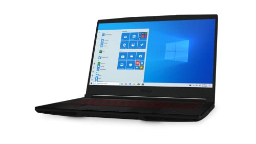 MSI 2022 GF63 Thin 15.6" FHD IPS Display Gaming Laptop Intel Quad-Core i5-10300H Nvidia GTX 1650 Max-Q 4GB 16GB RAM DDR4 512GB NVMe SSD 4k HDMI WiFi AX USB C RJ45 Backlit Keyboard Windows 10 w/USB