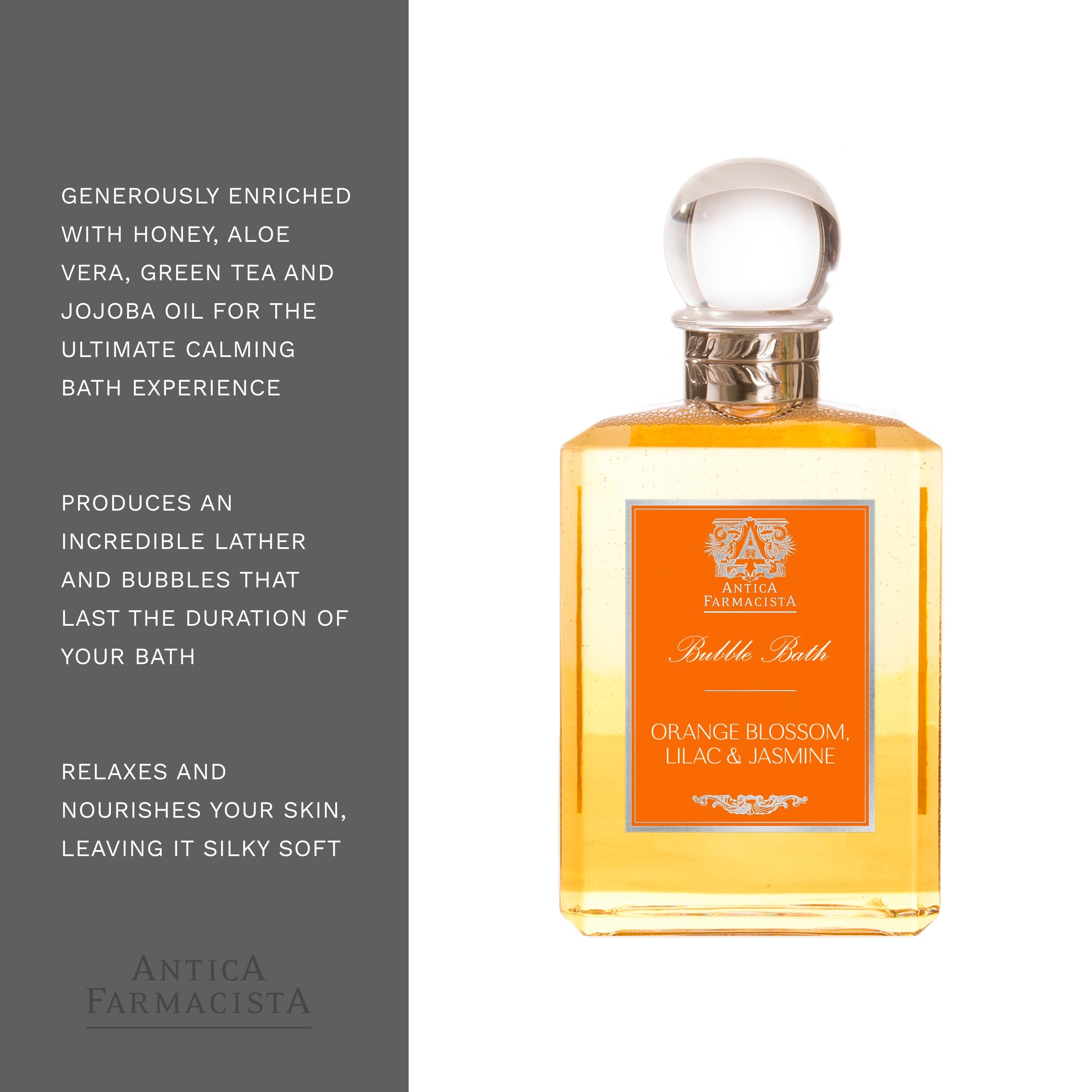 Antica Farmacista Orange Blossom Lilac & Jasmine Bubble Bath, 15.8 Fl Oz