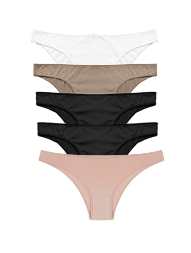 HOPE - Bikini Microfiber No Show Basic 5 Pack - Lingerie for Women - Panties, Seamless, Underwear Women - Small Multicolor