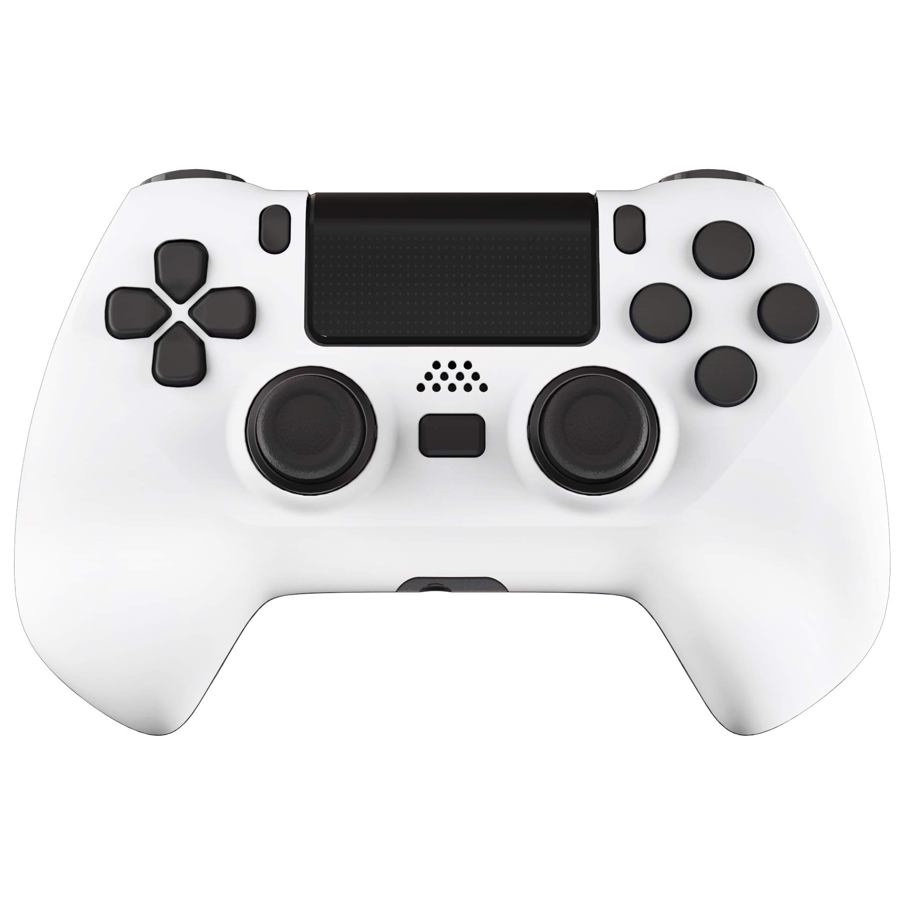 eXtremeRate White Decade Tournament Controller (DTC) Upgrade Kit for PS4 Controller JDM-040/050/055, Upgrade Board & Ergonomic Shell & Back Buttons & Trigger Stops - Controller NOT Included