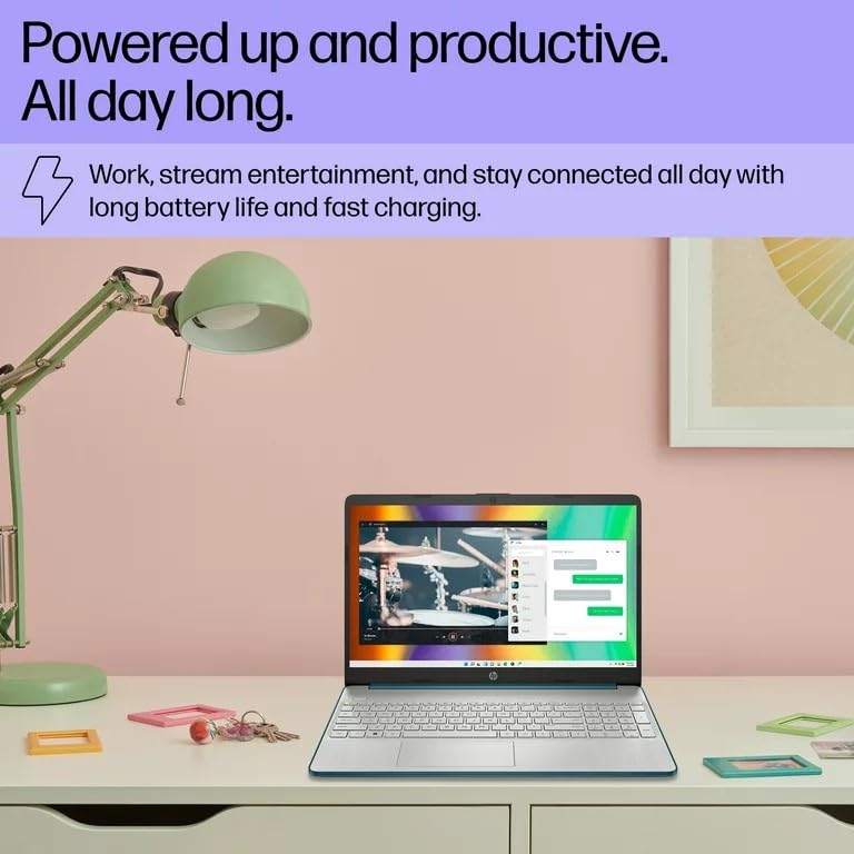 HP 2023 15.6 inch HD Lightweight Laptop, Intel Core i3-1115G4, 20GB RAM, 1TB SSD, Intel UHD Graphics, Windows 11 Home in S Mode, Spruce Blue