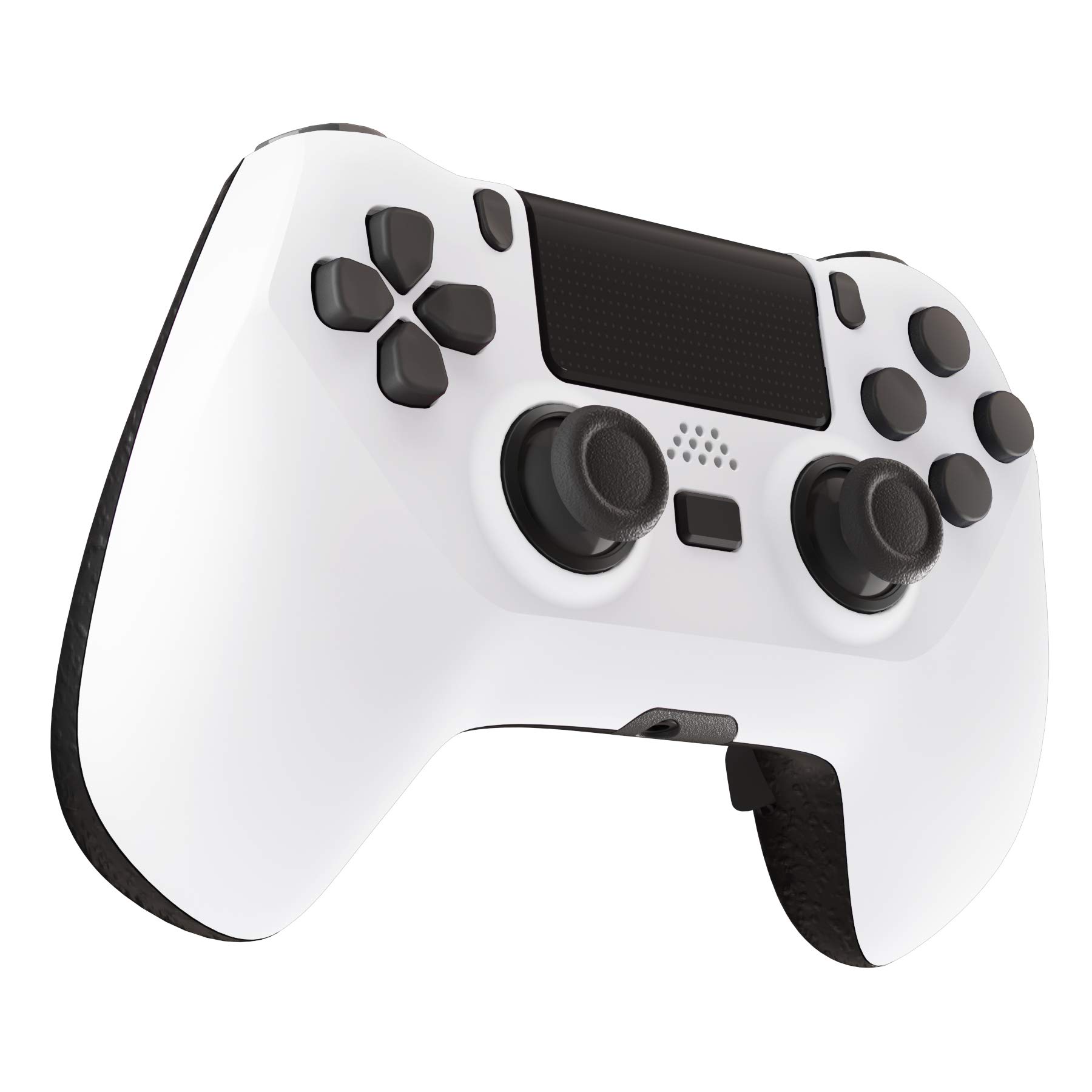 eXtremeRate White Decade Tournament Controller (DTC) Upgrade Kit for PS4 Controller JDM-040/050/055, Upgrade Board & Ergonomic Shell & Back Buttons & Trigger Stops - Controller NOT Included