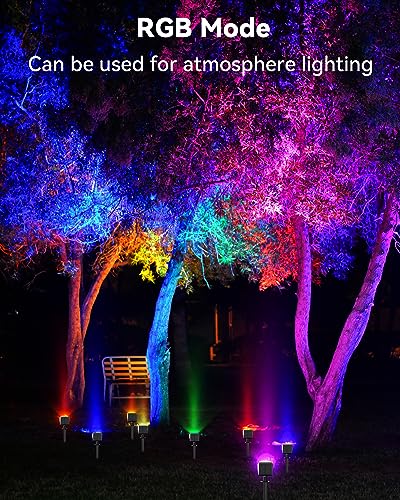 FabStyl Solar Spot Lights Outdoor, Solar Landscape Lights Color Changing LED Lights Waterproof IP65 Solar Spotlights Outdoor Wall Lights for Yard Pool Garden Tree,Halloween, Christmas, 2 Pack
